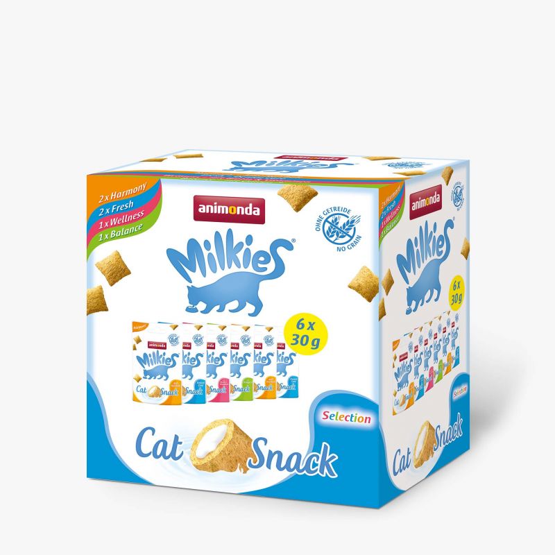 Milkies Selection Multipack 6 x 30g Karton | Katzensnack
